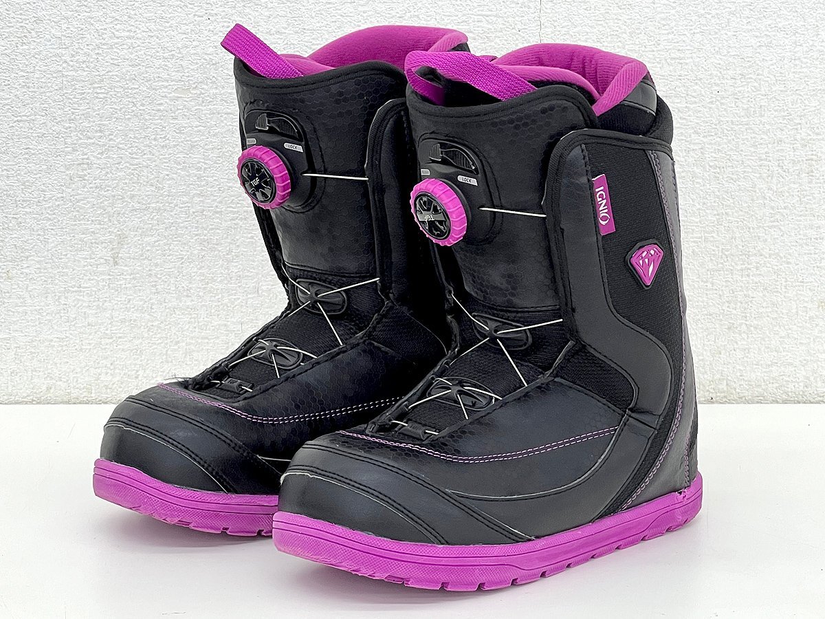 【傷や汚れあり】IGNIO/イグニオ IG VOLTAGE スノーボードブーツ 24.0cm ブラック/パープル系 ソフトブーツの落札情報詳細 - Yahoo!オークション落札価格検索 オークフリー