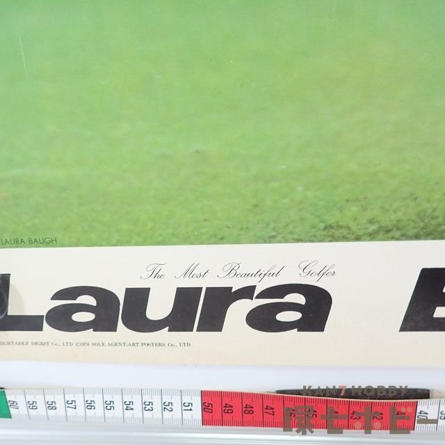 【傷や汚れあり】0QJ24 当時物 ローラ・ボー 女子プロゴルファー ポスター 62×92㎝ [同梱何枚でも送料一律/昭和レトロ Laura ...