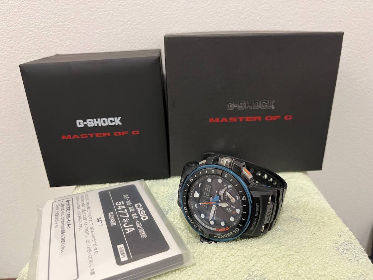 【傷や汚れあり】カシオCASIO GショックG-SHOCK GULFMASTERガルフマスター5477 GWN-Q1000A-1AJF 箱付 ...