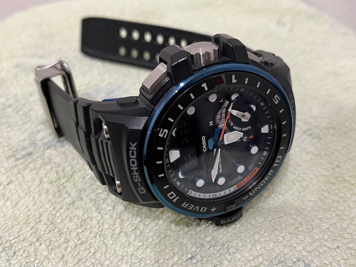 【傷や汚れあり】カシオCASIO GショックG-SHOCK GULFMASTERガルフマスター5477 GWN-Q1000A-1AJF 箱付 ...