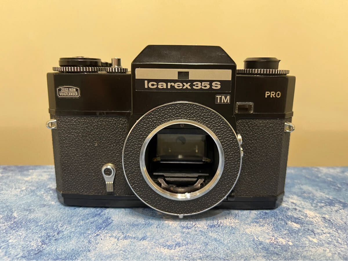 【目立った傷や汚れなし】【動作品】ZEISS IKON Icarex 35S TM PRO Black Body ツアイスイコン イカレックス ブラックペイント M42マウント フィルムカメラ ...