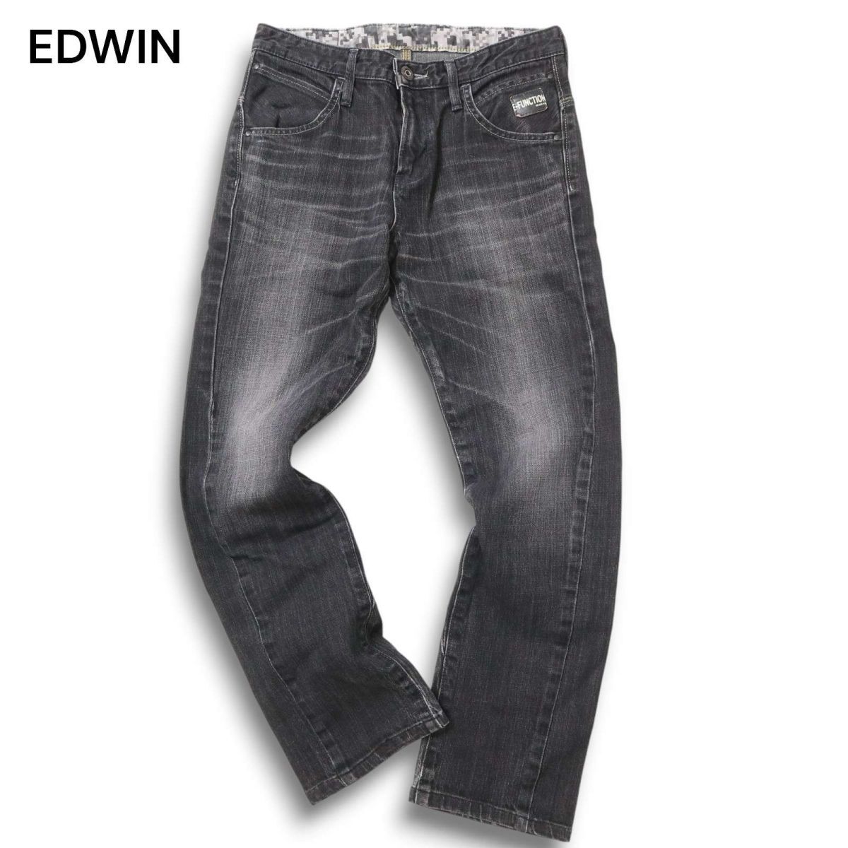 【目立った傷や汚れなし】EDWIN エドウィン EFZ01 E-FUNCTION★ 立体裁断 USED加工 ストレッチ デニム パンツ ジーンズ Sz.28 メンズ 日本製 C4B05362 ...