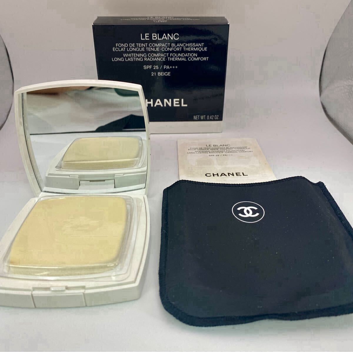 【未使用】【SR-694】 未使用 希少 CHANEL ル ブラン コンパクト ラディアンス 21 ベージュ シャネル SPF 25 PA+++ LE BLANC ファンデーションの落札情報 ...