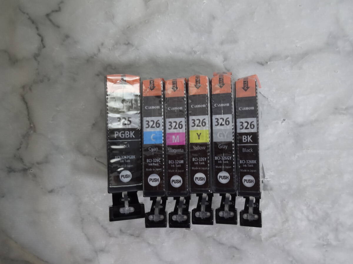 【未使用】送料無料即決未使用Canonキャノン純正プリンターインク6色 BCI-325PGBK+BCI-326(BK/C/M/Y/GY)の落札情報詳細 - Yahoo!オークション落札価格検索 ...