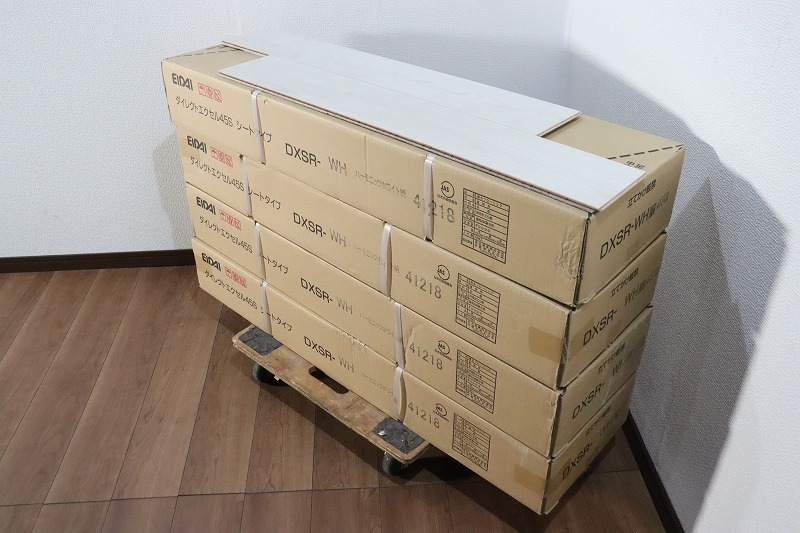 【未使用】P1817 EIDAI/エイダイ フローリング ダイレクトエクセル45S DXSR-WH ハーモニックホワイト柄 未使用3箱セット ...