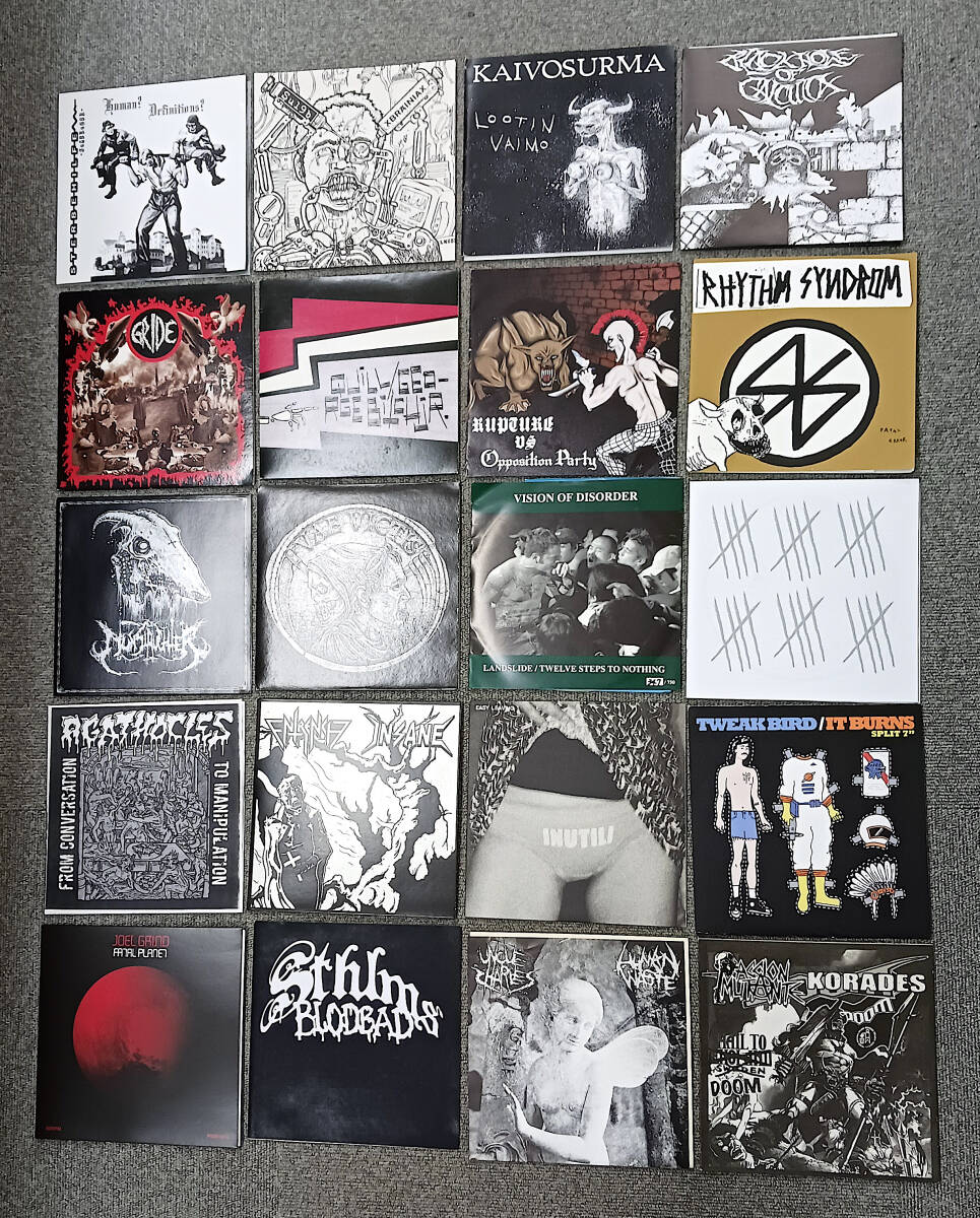 【やや傷や汚れあり】★HARDCORE PUNK/GRIND/POWER VIOLENCE シングルレコード7インチ20枚セット★廃盤多数★00年代 Hardcore Punk ...