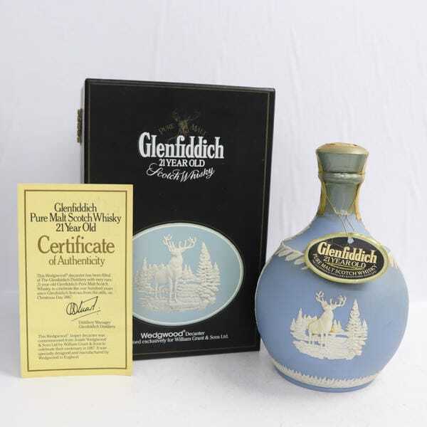 【目立った傷や汚れなし】1円~Glenfiddich（グレンフィディック）21年 ウェッジウッド 43％ 750ml 陶器（重量 1270g）X25B280050の落札情報詳細 - Yahoo ...