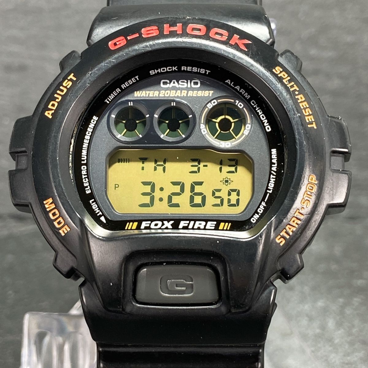 【やや傷や汚れあり】CASIO カシオ G-SHOCK ジーショック FOX FIRE フォックスファイヤー DW-6900B-9 腕時計 ...