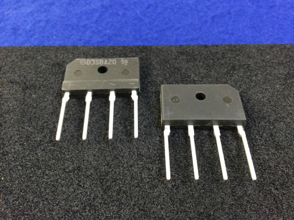 【未使用】D3SBA20【即決即納】新電元 ブリッジダイオード 200V 4A [362Tb/318902M] Shindengen Bridge Diode 200V 4A 2個の落札情報 ...