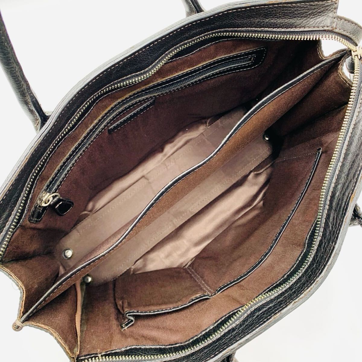 【やや傷や汚れあり】[希少] SOMES ソメス 2way GUSTO 牛革 オールレザー メンズ ビジネスバッグ ブリーフケース 斜め掛け A4+PC収納可 大容量 通勤 旅行 黒の落札情報 ...