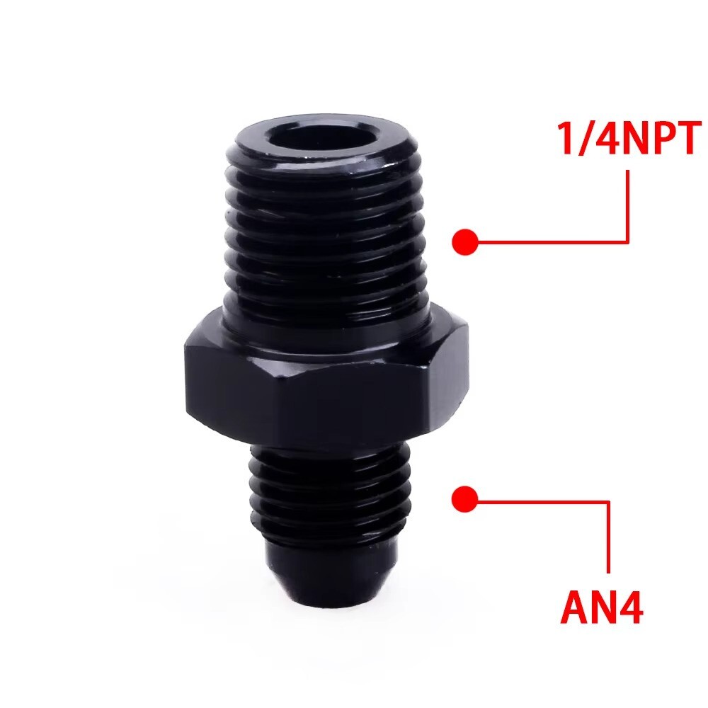 【未使用】ホースサイズ 変換 アダプター AN4-1/4''NPT ブラック 汎用 フィッティング オイルクーラー 水温センサー 燃料 :17 C1 Rの落札情報詳細 - Yahoo ...