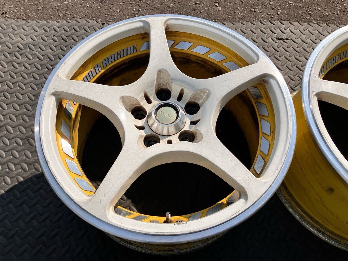 【傷や汚れあり】【希少】RAYS ボルク チャレンジ 17インチ 9J +45 PCD114.3 5H VOLK CHALLENGE 当時物 ...
