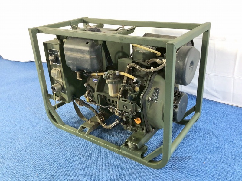 【傷や汚れあり】【米軍放出品】DEWEY 発電機 2KW ジェネレーター ヤンマーディーゼルエンジン MEP-501A 軍用発電機 ミリタリー ...