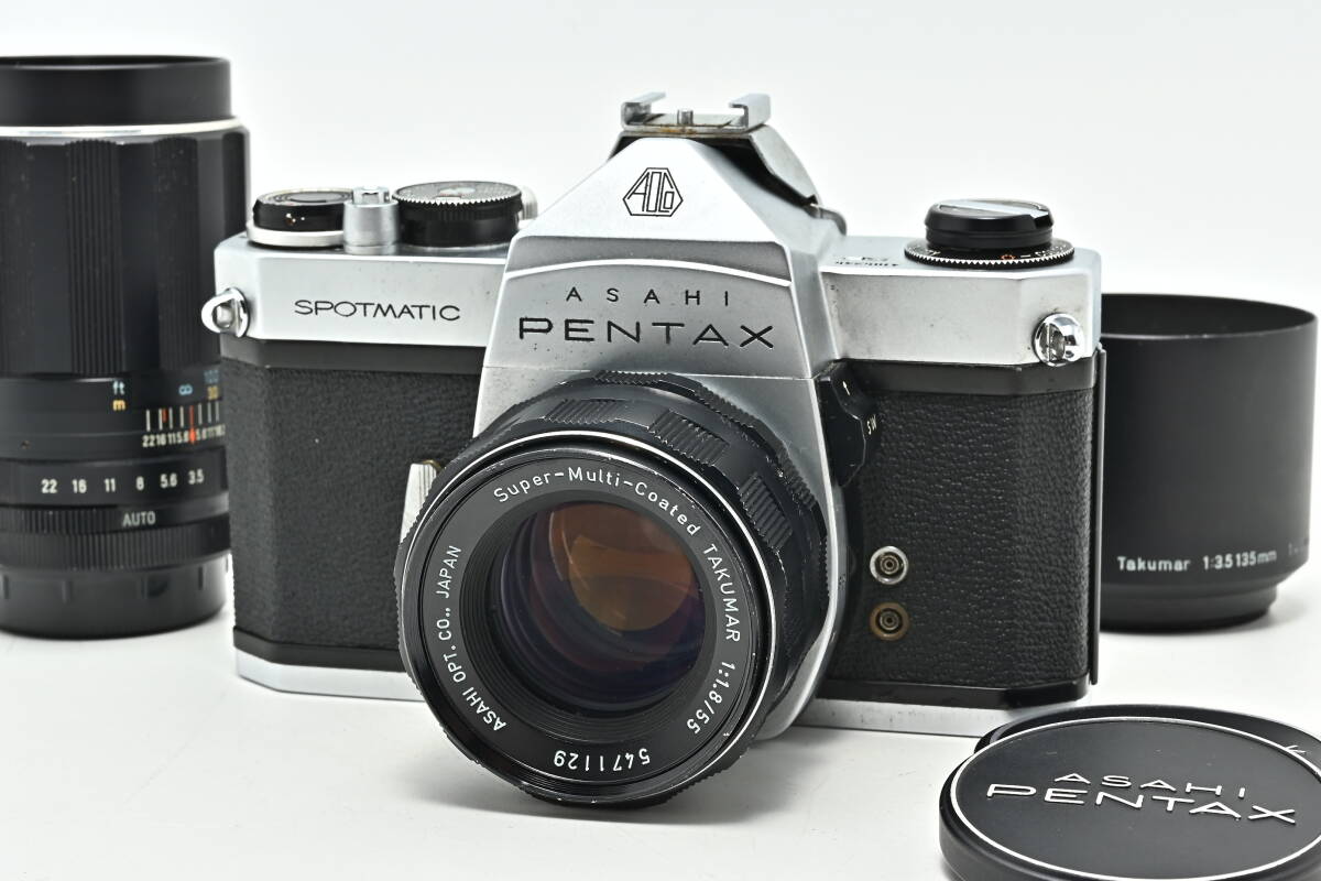 【やや傷や汚れあり】1G-172 PENTAX ペンタックス SP + Super-Multi-Coated TAKUMAR 55mm f/1 ...