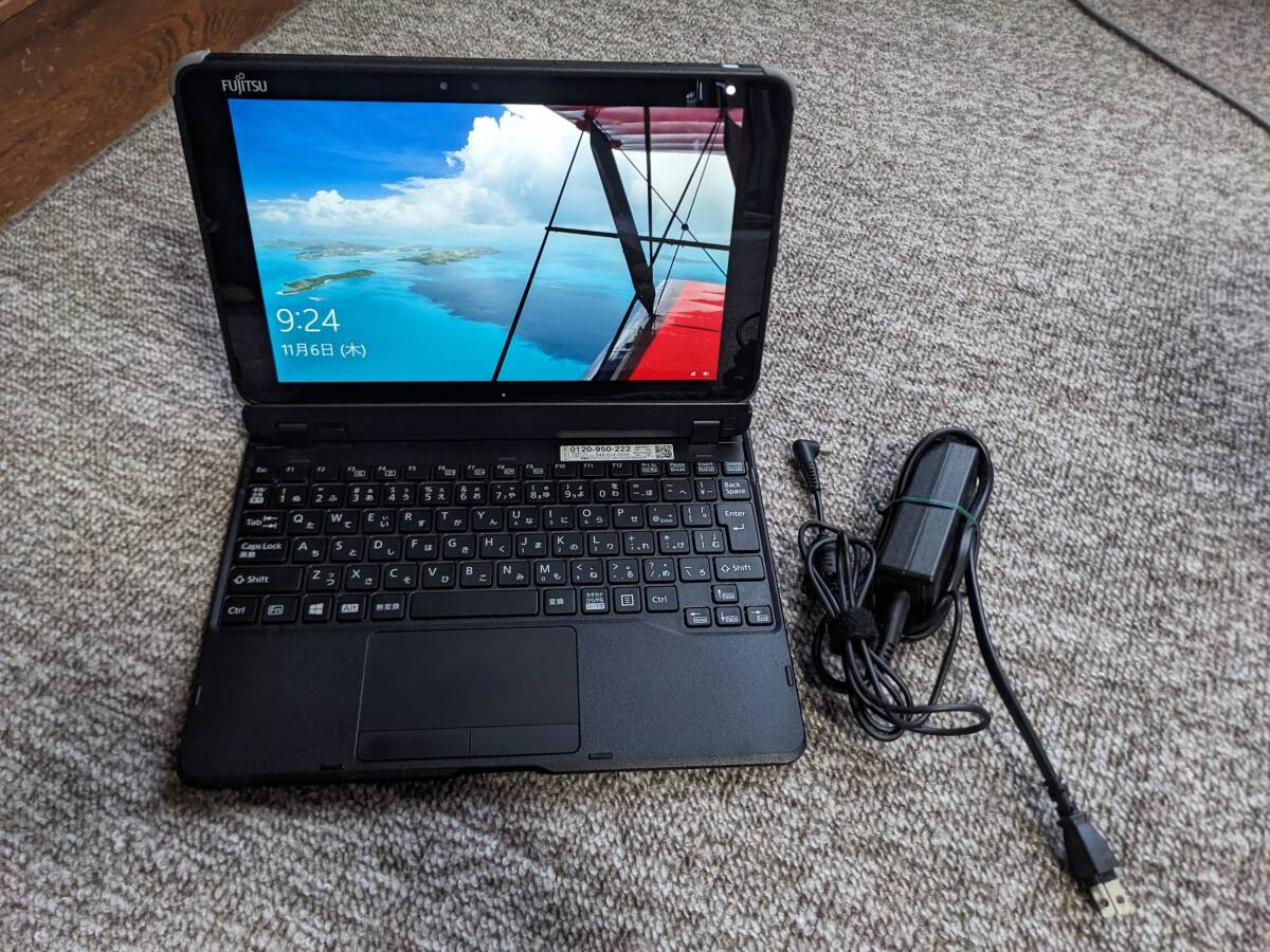 【やや傷や汚れあり】FUJITSU arrows Tab EH FAREHT1 PCタブレット Windows10 pro N4000 1.1GHz RAM:4GB EMMC:128GB ...