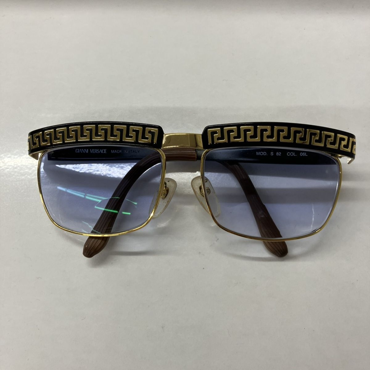 【目立った傷や汚れなし】G012-F7-1065 GIANNI VERSACE ヴェルサーチ ベルサーチ サングラス 55 15 130 ...