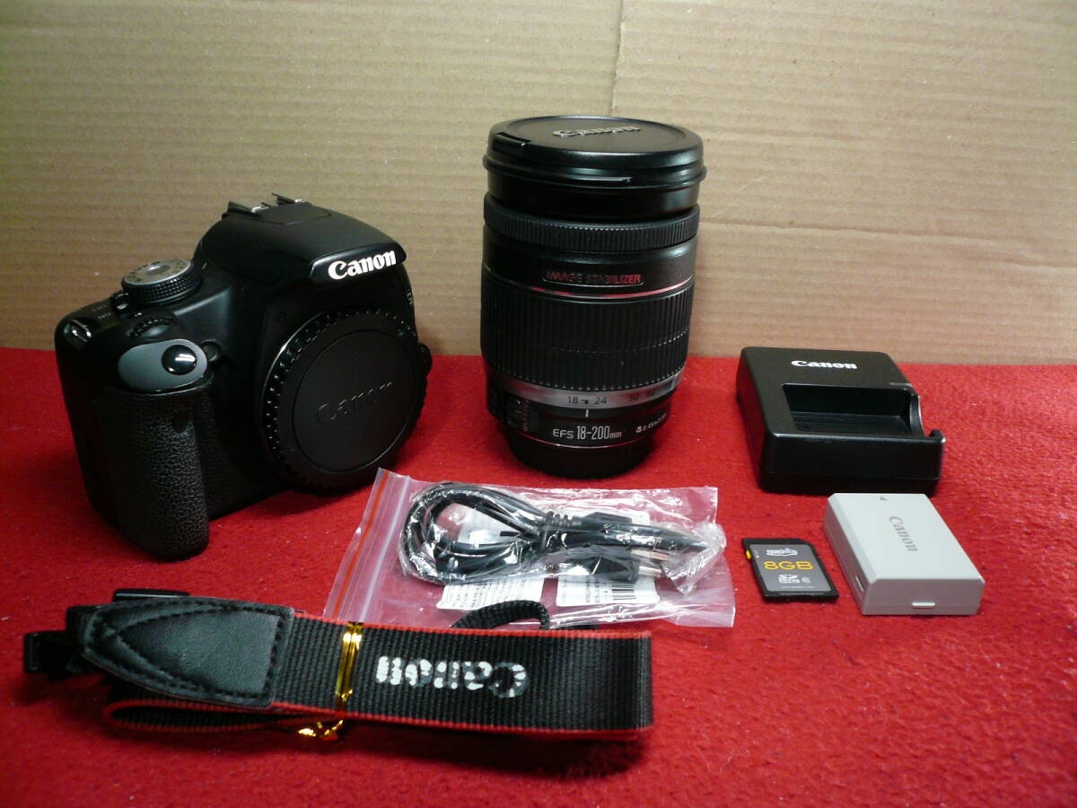 【目立った傷や汚れなし】CANON EOS Kiss X3 (約1510万画素)＋18-200mm IS(手振れ補正レンズ)の中古品 ...