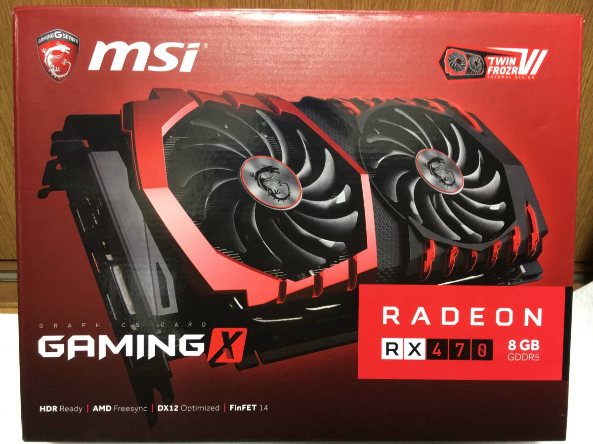 AMD ATI MSI Radeon RX 470 GAMING X 8G グラフィックスボード 8GB DDR5 DVI HDMI DP ...