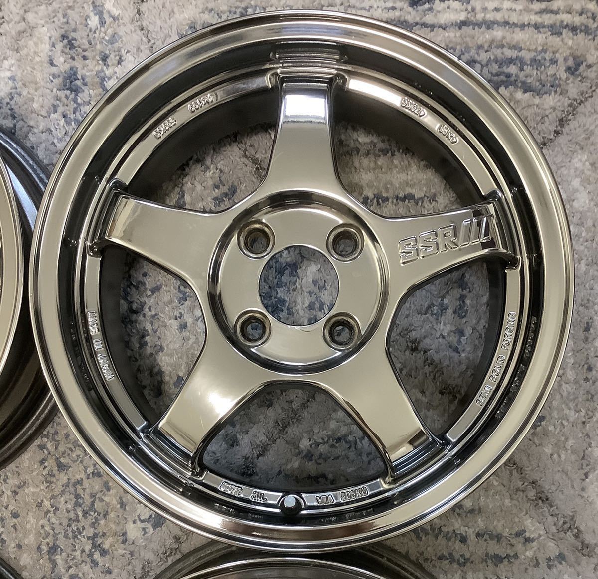 SSR INTEGRAL GT2 メッキ 15インチ 5.5J +42 PCD100 4本 セット メッキ剥がれ ガリ傷 軽自動車 軽量 溶融 ...