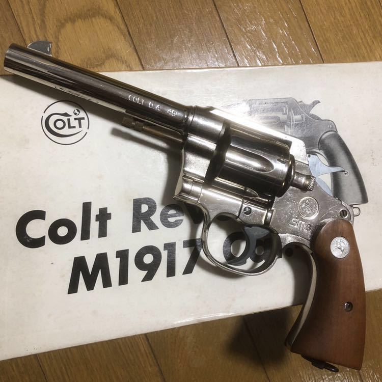 希少！ハドソン コルト M1917 .45ACP リボルバー 新品純正木製グリップ装着済 箱・取説付 SMG刻印入 Hudson COLT M1917 REVOLVER .45口径の落札情報 ...