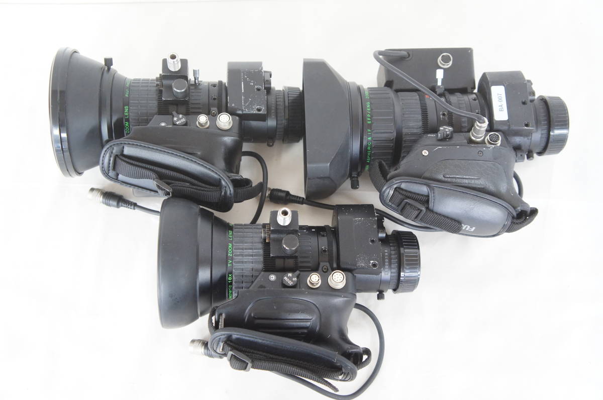 FUJI フジ FUJINON AT A15-×8BEVM-28 A16×9BERM-28 A18×9BERM-28 業務用 レンズ 3点 ...