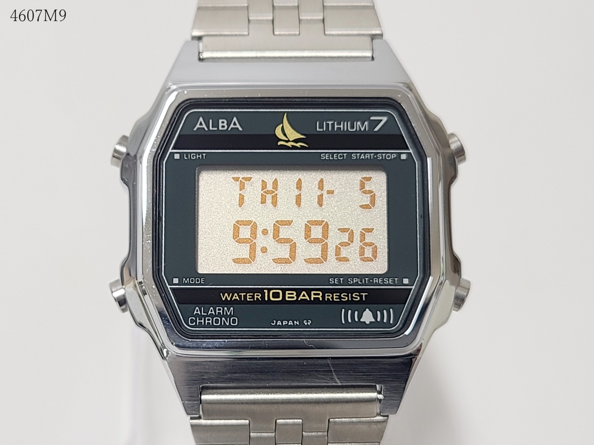 ★稼働品 SEIKO セイコー ALBA アルバ LITHIUM7 ALARM CHRONO アラームクロノ W309-4210 クォーツ デジタル メンズ 腕時計 4607M9-30 の落札 ...