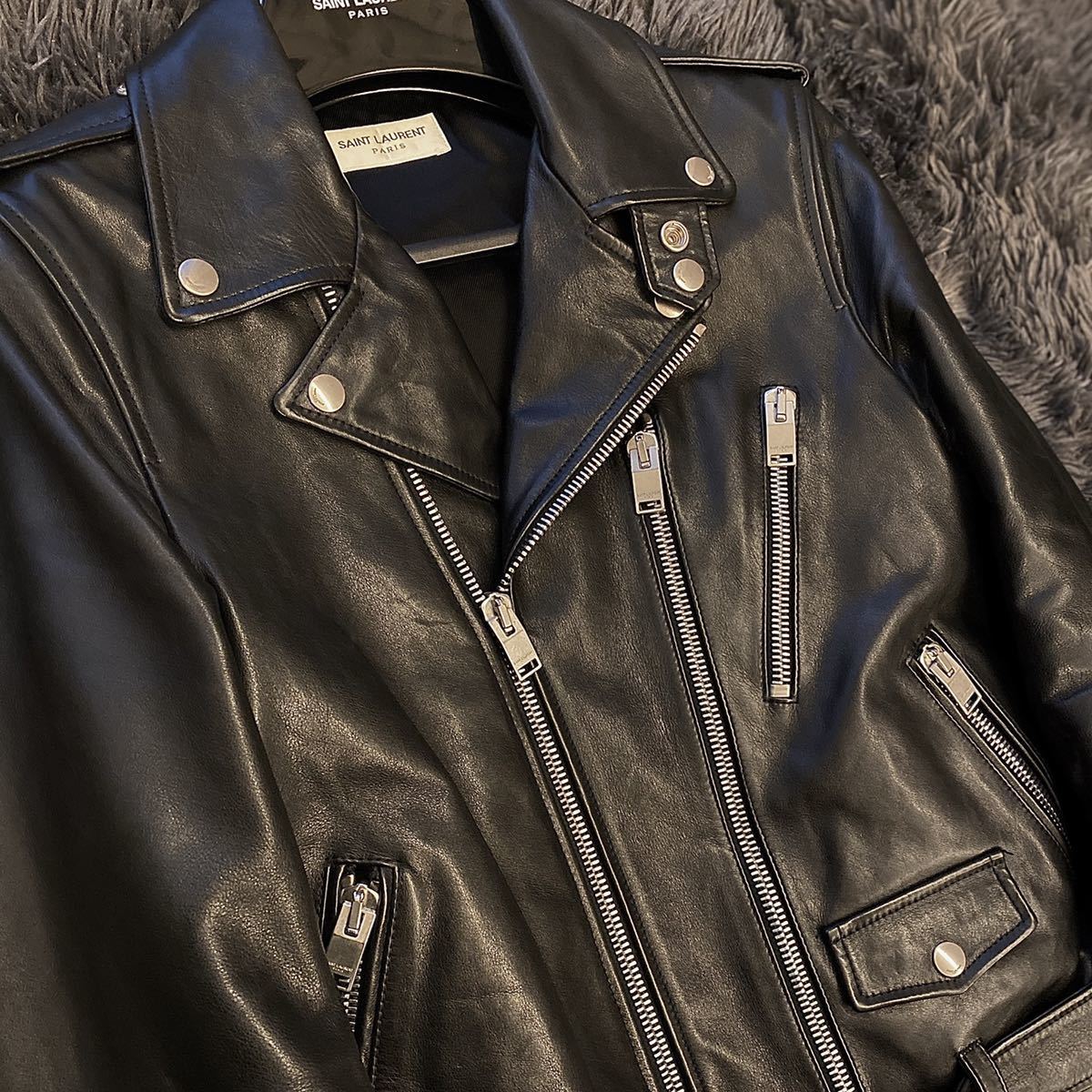 SAINT LAURENT PARIS L17 16AW カーフ エディ期 【L01 ルイスレザー バックラッシュ アミリ ライダース レザージャケット】の落札情報詳細 - Yahoo ...