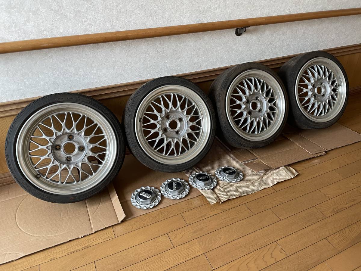 BBS RG 15インチ 6j+45 4H100 ナット、センターキャップレンチ付き L700ミラ ジーノ等 ハブ径約54mmの落札情報詳細 ...