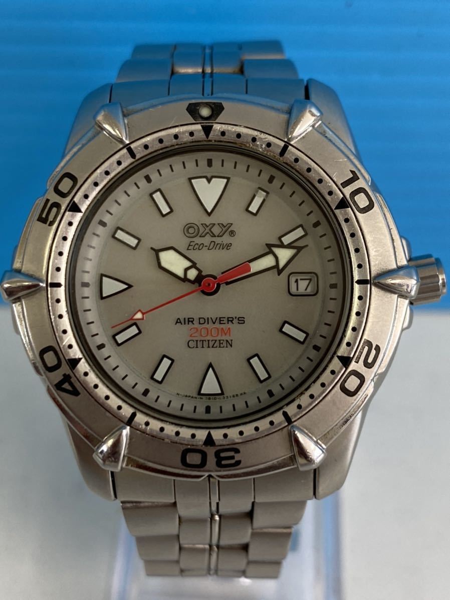 ★CITIZEN シチズン OXY Eco-Drive 7873-L16371 AIR DIVER'S エアダイバーズ 200M デイト 現状稼働品★の落札情報詳細 - Yahoo ...