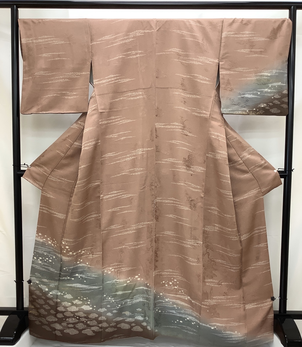 きものcocon★訪問着★身丈170/裄69/正絹/茶系/シルクガード/トールサイズ/ゆったりサイズ【6-25-2K-0217-m】の落札情報詳細 - Yahoo!オークション落札価格検索 ...