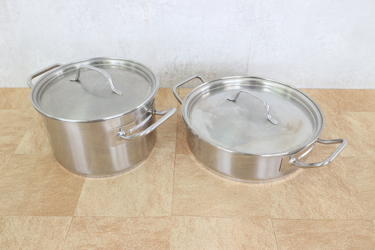 Fissler coronal 18/10 20cm 24cm フィスラー ステンレス鍋 両手鍋 2点セット /C5-81460の落札情報詳細 ...