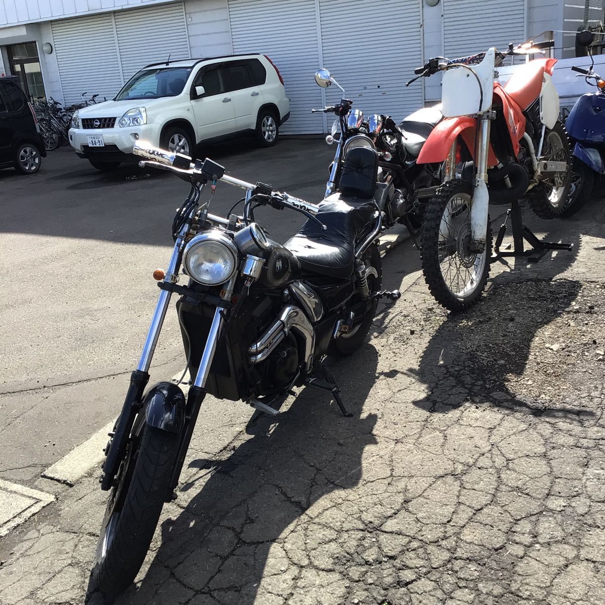 【全体的に状態が悪い （詳細）】ロングフロントフォーク！ カワサキエリミネーター250 ステンレスブレーキホースほか 書無 鍵有りの落札情報 ...