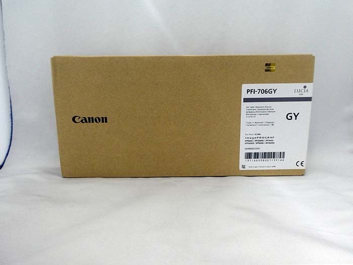 【未使用】キャノン 大判プリンター用 純正 インクタンク PFI-706GY（グレー） 700ml 新品未開封品の落札情報詳細 - ヤフオク ...