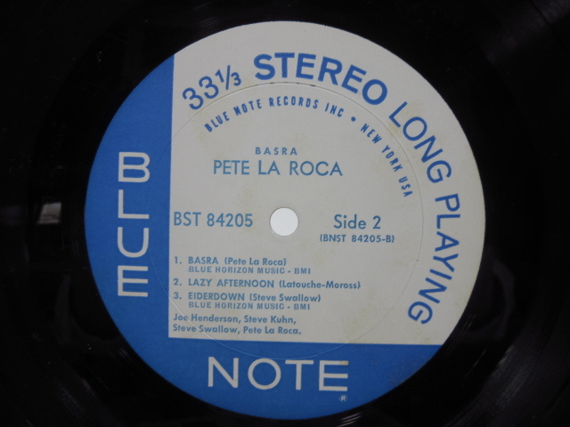 【やや傷や汚れあり】【USオリジナル盤/VanGelder刻印/耳/】Pete La Roca「Basra」LP（12インチ）/Blue ...