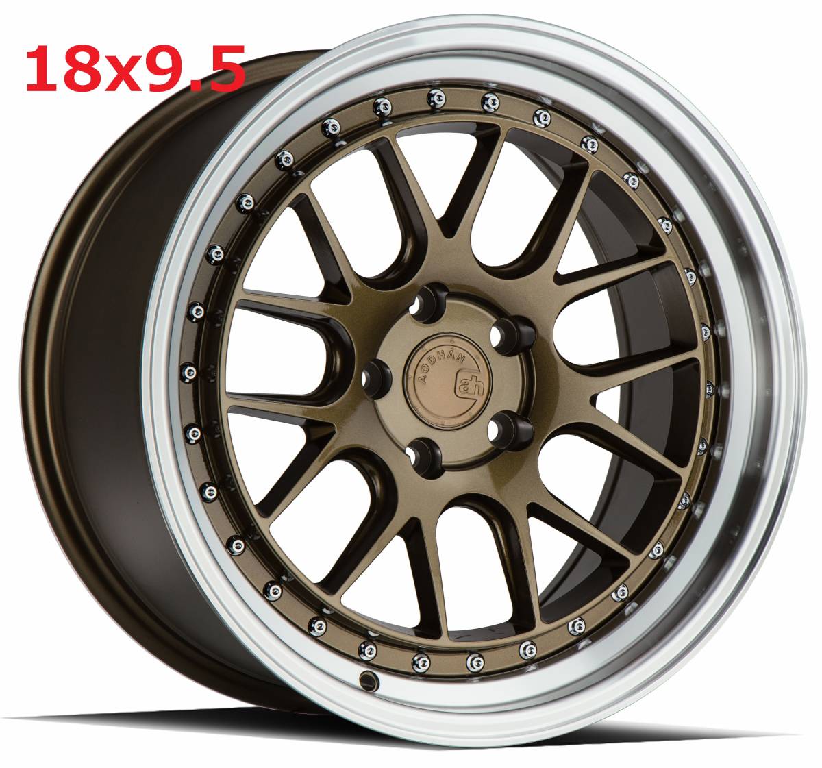 【未使用】新品！Aodhan DS06 18x8.5+35 5穴 PCD114.3 深リム Bronze w/Machined Lip ...