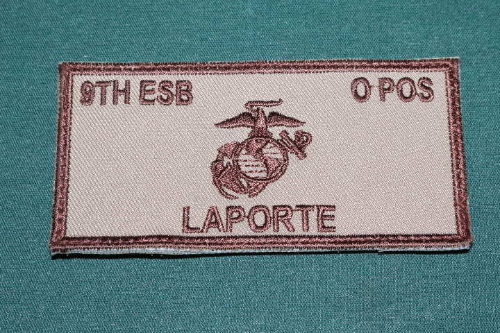 【未使用に近い】生活応援セール♪ 海兵隊 ワッペン パッチ ベルクロ 血液型 中古 米軍放出品 9TH ESB ネームパッチ O POS ② ...