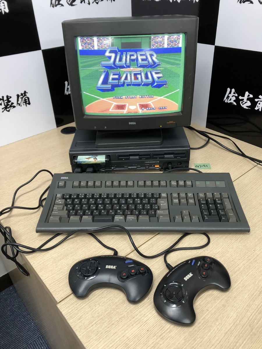 SEGA TERADRIVE MODEL-3 セガ テラドライブ テラモニター キーボード マウス 説明書 システムディスク ゲームソフト付き ...