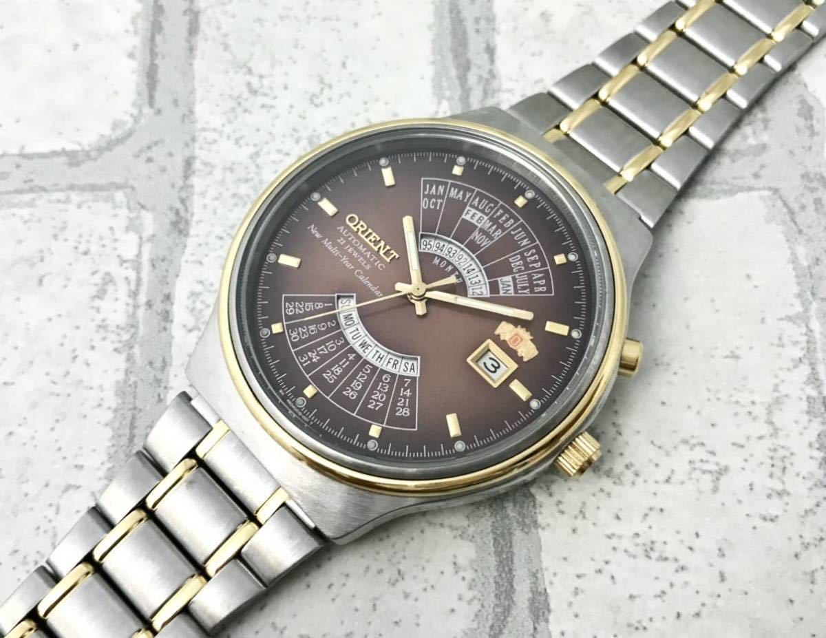B004-Y2-1219 Calendar auto ORIENT オリエント 21 DIVER T-19755 メンズ 自動巻 腕時計 現状 ...