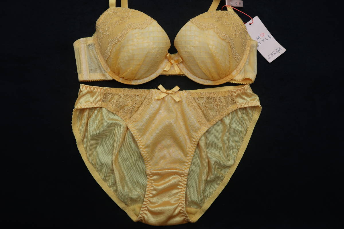 【未使用】8Y1★C65-M トリンプ アモスタイル AMOSTYLE ブラジャーショーツセット 自然にバストメイク 斜め花柄編みレース リボン 黄色 系の落札情報詳細 - ヤフオク落札価格 ...