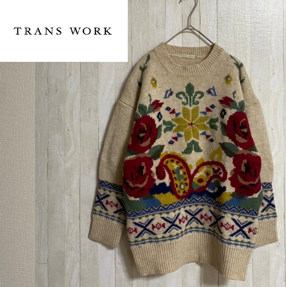 【やや傷や汚れあり】TRANS WORK★トランスワーク★レディース ウール ニット セーター★サイズ9AR 5-362 の落札情報詳細 - ヤフオク落札価格検索 オークフリー