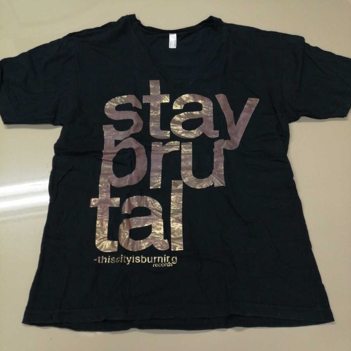【やや傷や汚れあり】B07 バンドTシャツ レーベルT this city is burning records STAY BRUTAL ゴールドロゴ カーニフェックスの落札情報詳細 ...