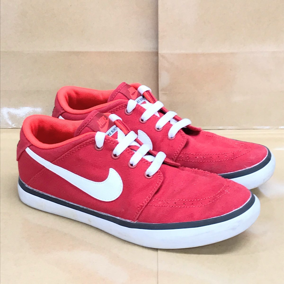 【やや傷や汚れあり】24.5cm US6.5 NIKE SUKETO 2 639351-605 ナイキ スキート 2 レッド ホワイト ...