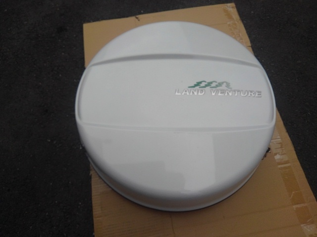 【傷や汚れあり】スズキ 純正 ジムニー JB23 スペアタイヤカバー ランドベンチャー ホワイト アルミ ハードタイヤカバー Land ...