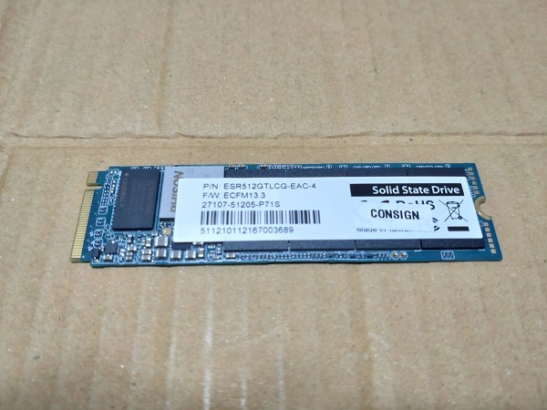 【未使用に近い】Phison ESR512GTLCG-EAC-4 512GB SSD NVMe M.2 2280の落札情報詳細 - ヤフオク落札価格検索 オークフリー