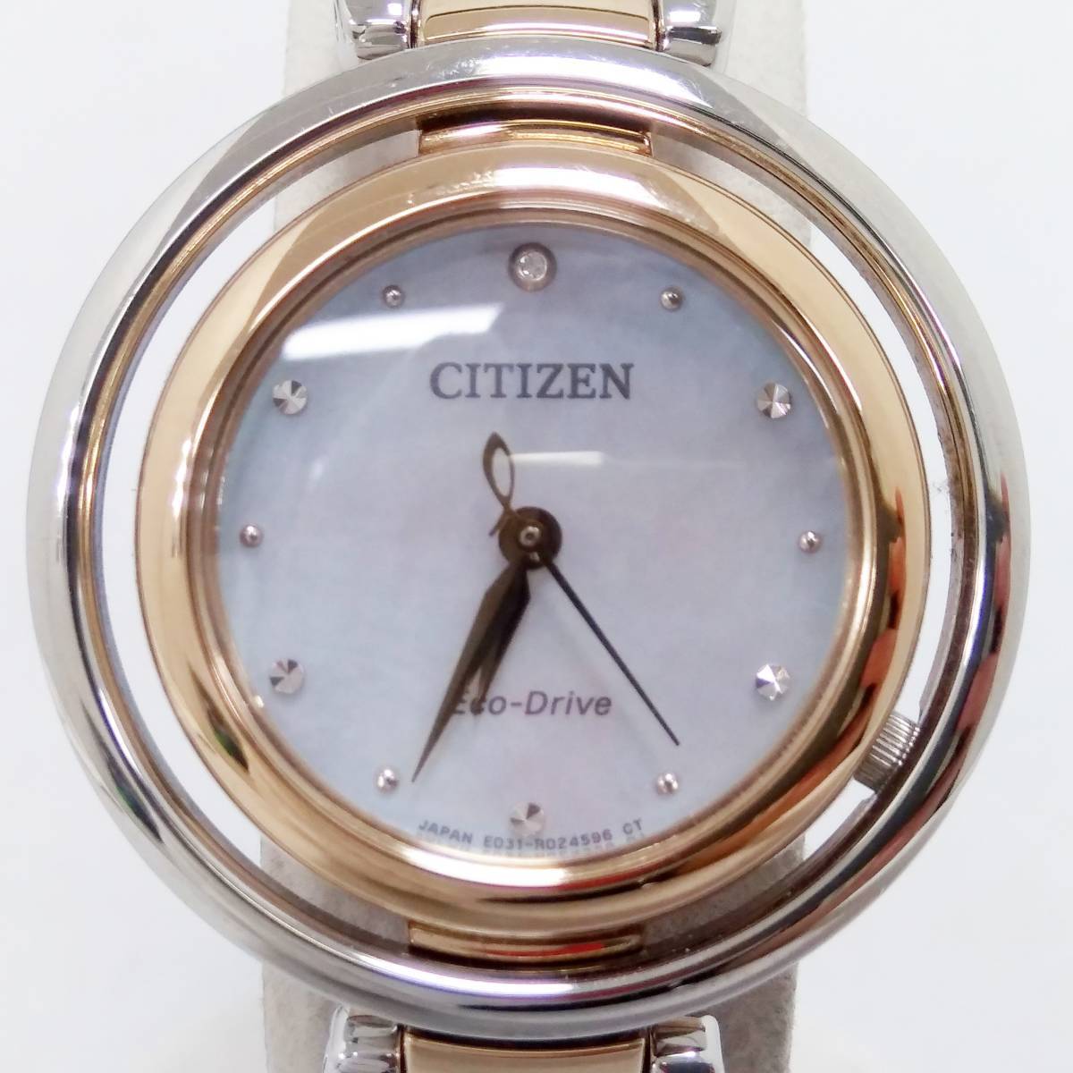 【やや傷や汚れあり】CITIZEN シチズン エル E031-R010000 EM0666-97D 1Pダイヤ付シェル ソーラー レディース 腕時計 時計 ベルト約13cmの落札情報詳細 ...