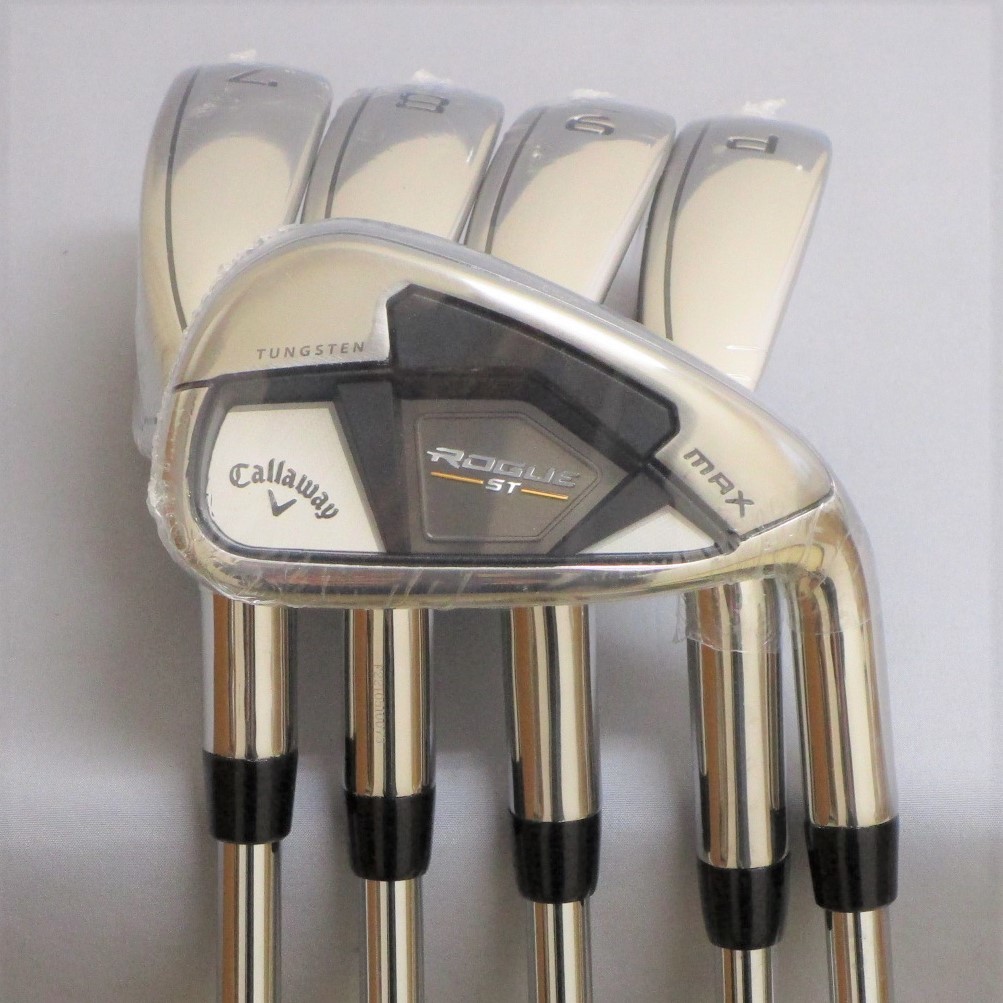 【未使用】2022年 キャロウェイ ローグ ST MAX 5本(#6-9,Pw)スチールS TTエレベートMPH95 STL/S アイアン US仕様 Callaway True Temper ...
