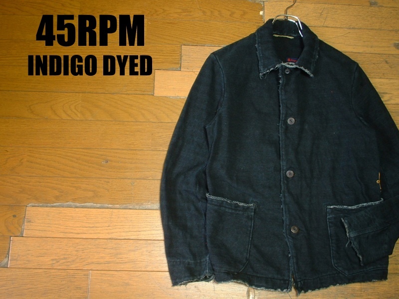 【目立った傷や汚れなし】高級45RPMインディゴ染めスウェットカバーオール2正規フォーティーファイブMADE IN JAPAN藍染めトレーナージャケットRワンポ定価29,000円 の落札情報 ...