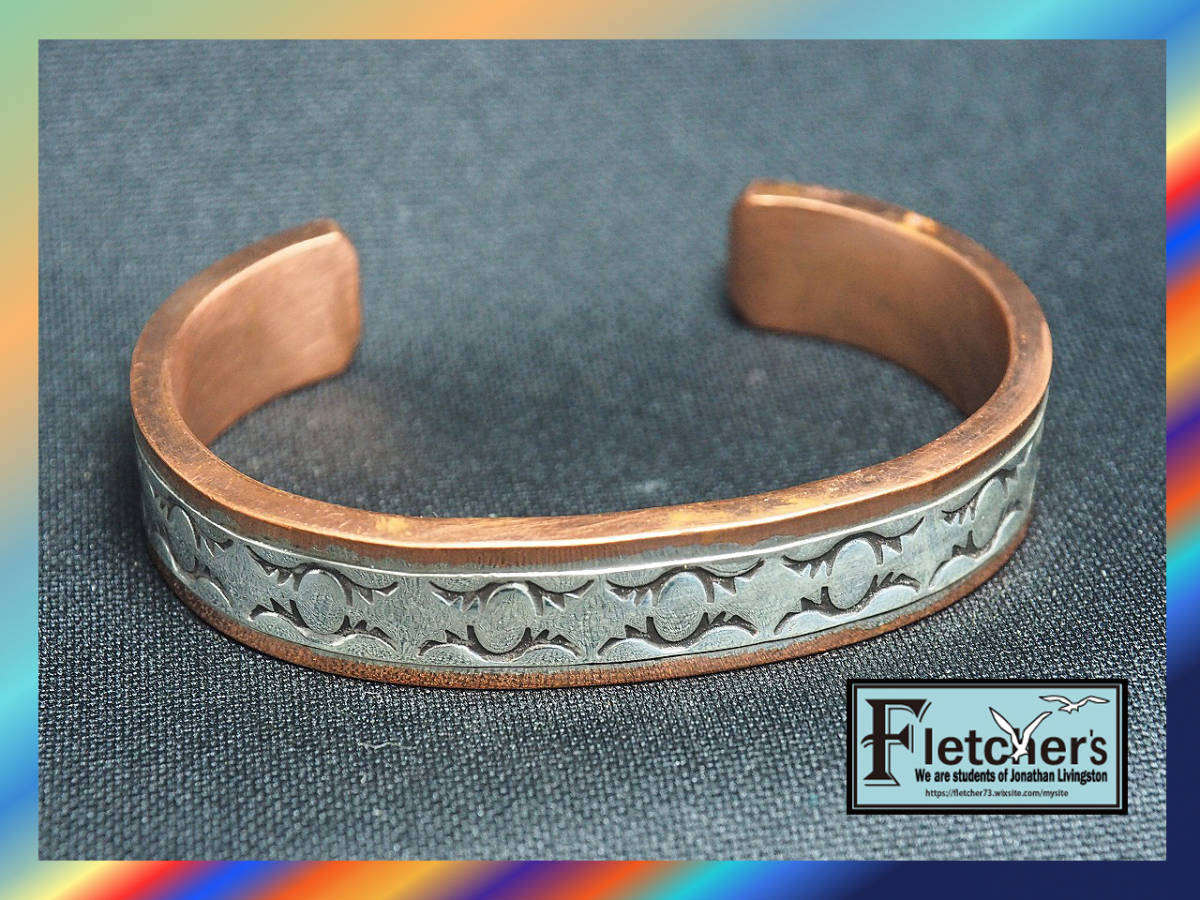 【未使用】インディアンジュエリー ナバホ族Wylie Secatero シルバー＆カッパーブレスレッド バングル ネイティブアクセサリー g13の落札情報詳細 - Yahoo!オークション落札 ...