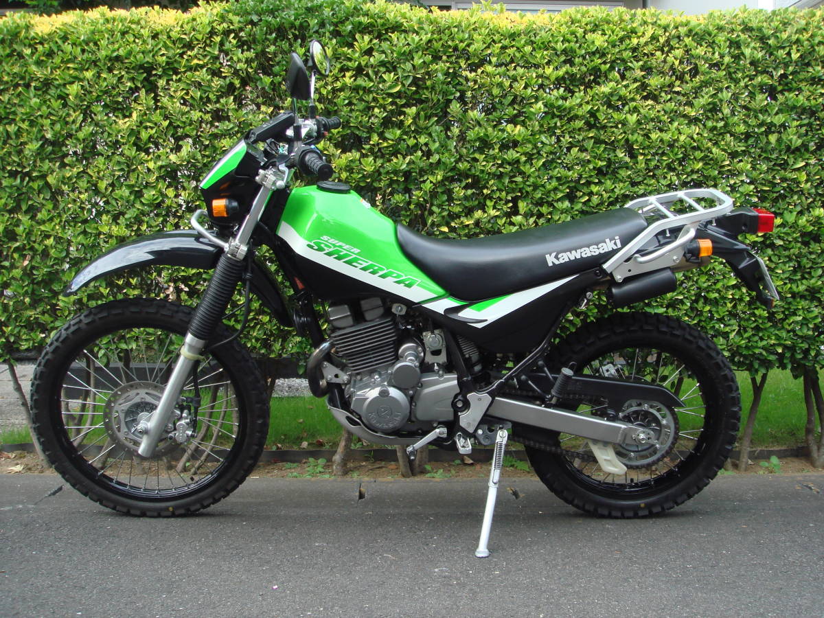 【やや傷や汚れあり】カワサキ（KAWASAKI）/スーパーシェルパ（KL250G）SUPER SHERPA/ワンオーナー車/通常ガレージ保管車 ...
