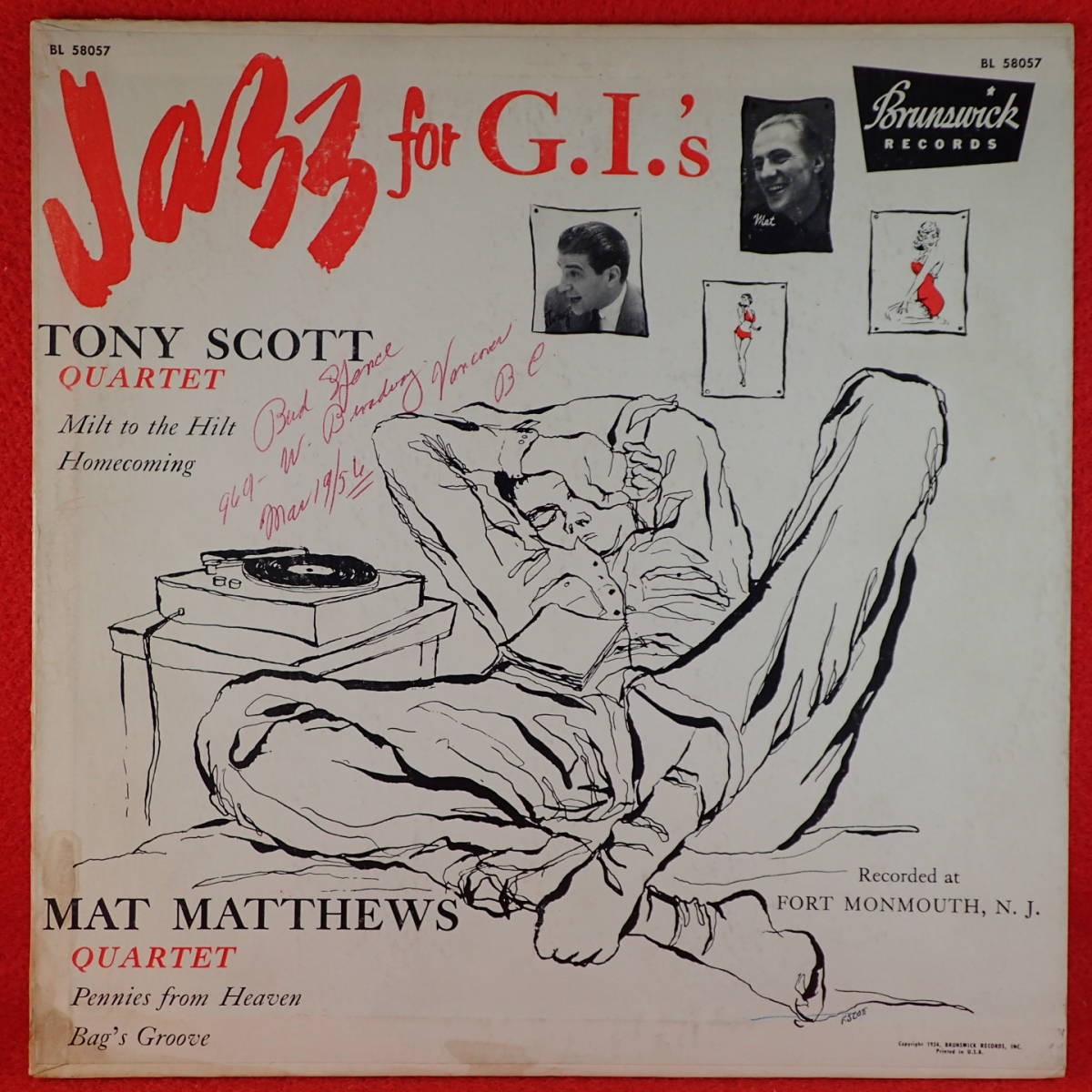 【やや傷や汚れあり】1円開始★神洗浄【超ギガレア★マト1+重量盤+FLAT★10インチ★US完オリ Brunswick 溝】★TONY ...